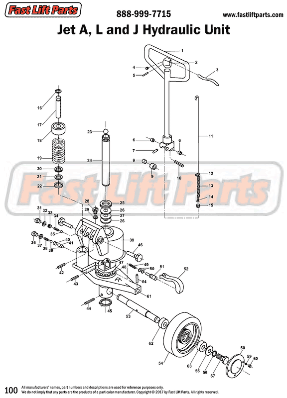 Jet A, L & J Hydraulic Unit Line Drawing – Fast Lift Parts