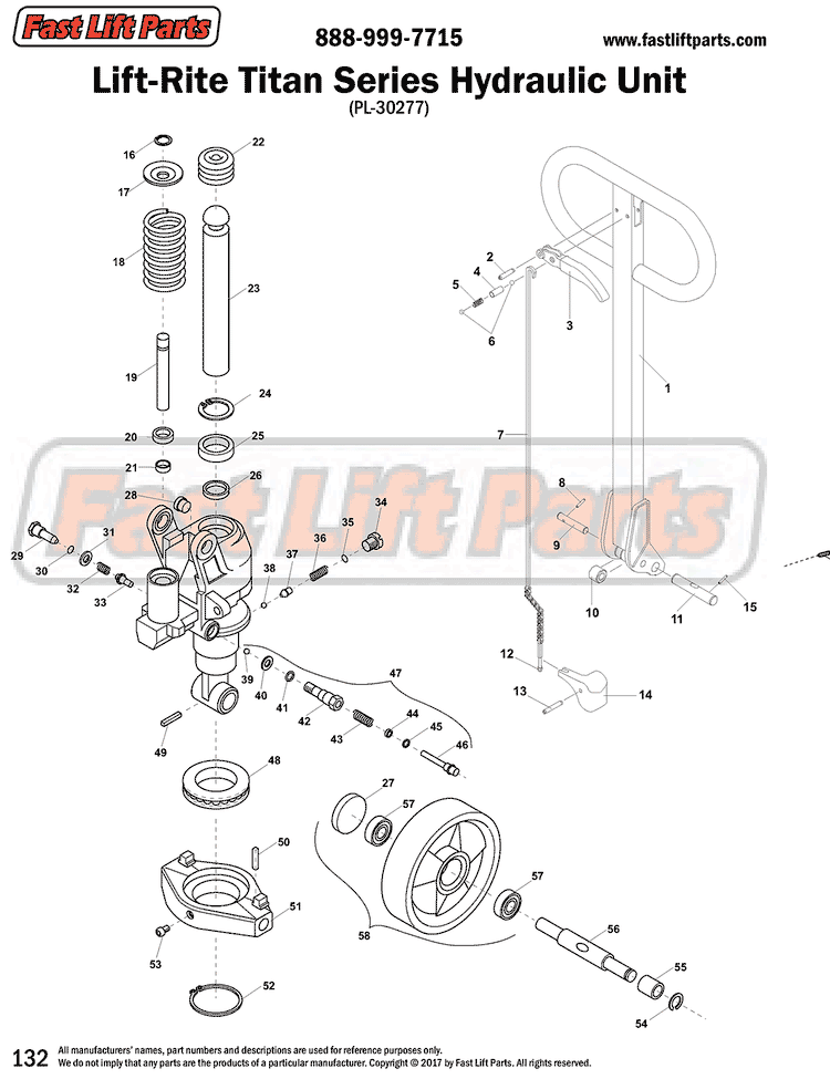 Lift-Rite (Big Joe) Titan Series Hydraulic Unit Line Drawing – Fast ...